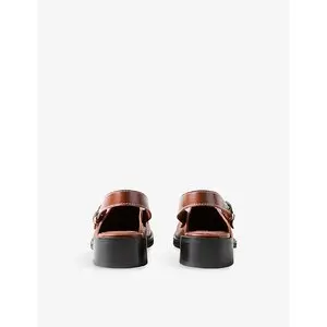 Claudie Pierlot Buckle-strap Leather Clogs