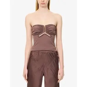 Rick Owens Alannah Cut-out Jersey Bustier Top