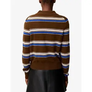 Claudie Pierlot Striped Wool And Cashmere Cardigan - Multicolored