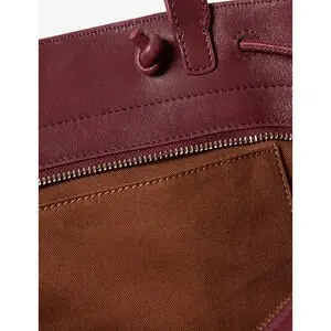 Claudie Pierlot Branded Oversized Leather Tote Bag