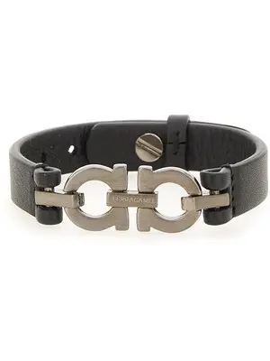 FERRAGAMO Bracciale Con Doppio "gancini