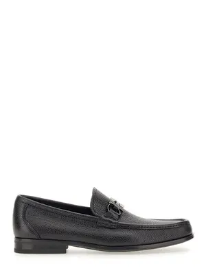 FERRAGAMO Grandioso Gancini Loafers - Black