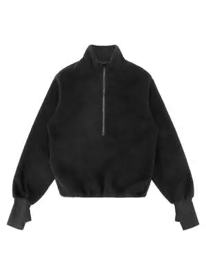 ENTIRE STUDIOS 3/4 Zip-up Sweatshirt With Glove Cuff Detail