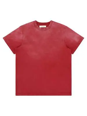 ENTIRE STUDIOS Short-sleeve Crewneck Cotton T-shirt - Rosso
