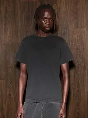 ENTIRE STUDIOS Short-sleeve T-shirt, Round Neck, Model Wears 100% Cotton - Nero