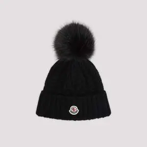 Moncler Knit Beanie With Pom Pom
