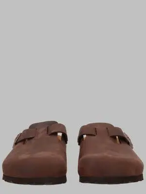 BIRKENSTOCK Suede Footbed Sandals - Brown