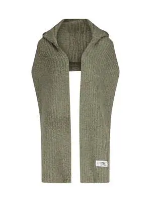 MAISON MARGIELA Hooded Knit Scarf - Green