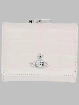 VIVIENNE WESTWOOD Compact Designer Wallet - Ivory