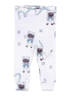 MINI RODINI Mini Siamese Print Leggings - Multicolour