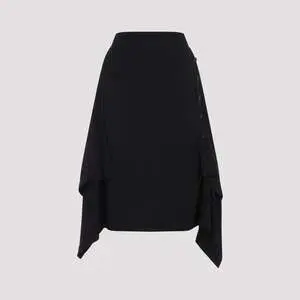 LEMAIRE Buttoned Mini Wool Skirt