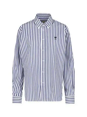 AMI Paris Striped Button-down Shirt