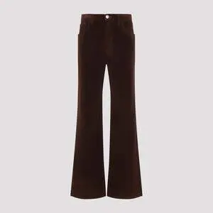 Marni Five-pocket Cotton Flared-leg Pants - Brown