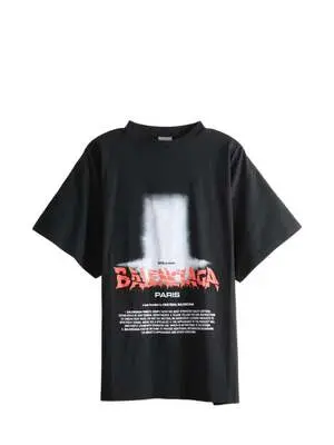 Balenciaga Oversized Graphic Cotton T-shirt