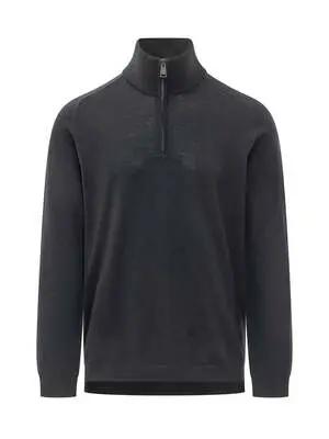 Premiata Wool Knit Sweater With Quarter Zip