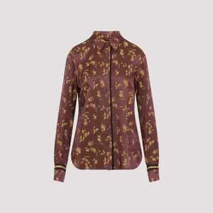 Dries Van Noten Chloris Viscose Shirt - Red