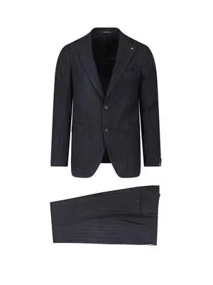 Tagliatore Pinstripe Wool Two-piece Suit - Grey