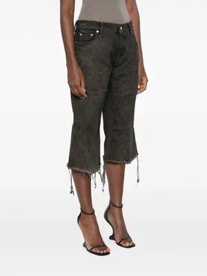 Rick Owens Denim Slim Bermuda Shorts