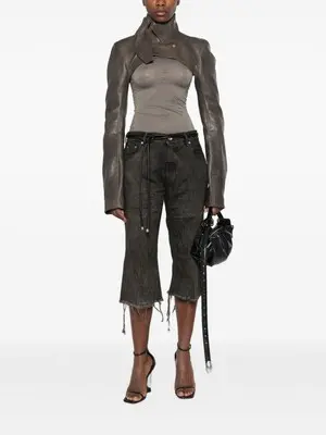 Rick Owens Denim Slim Bermuda Shorts