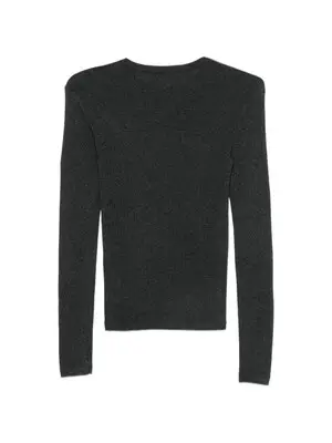 LISA YANG Vivian Cotton And Cashmere Long Sleeve T-shirt - Blue