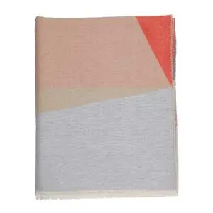 PEACOCK ALLEY Johnstons Of Elgin Color Patchwork Throw - Orange/camel