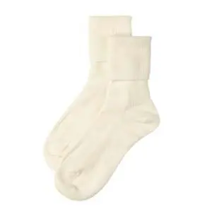 PEACOCK ALLEY Johnstons Of Elgin Cashmere Ankle Sock - Ecru
