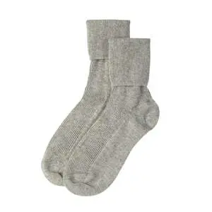 PEACOCK ALLEY Johnstons Of Elgin Cashmere Ankle Sock - Silver