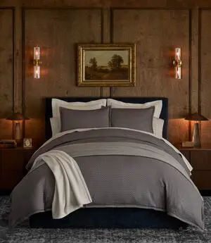 PEACOCK ALLEY Savoy Jacquard Duvet Set - Platinum
