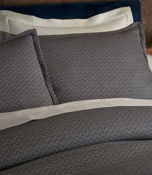PEACOCK ALLEY Savoy Jacquard Duvet Set - Platinum