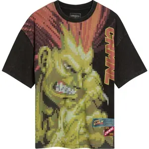 CRIMINAL DAMAGE X Street Fighter Ii Blanka T-shirt - Washed Black