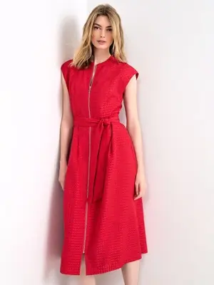 PHASE EIGHT Elvira Zip Front Midi Dress