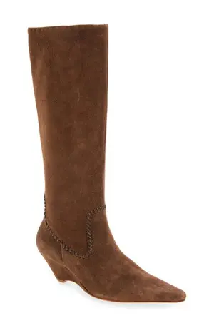 Cinq À Sept Marta Curved Wedge Boot - Chocolate