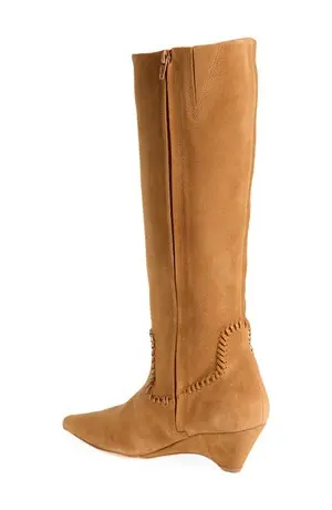 Cinq À Sept Marta Curved Wedge Boot - Toffee