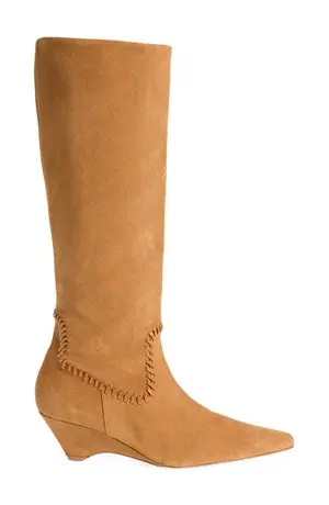 Cinq À Sept Marta Curved Wedge Boot - Toffee