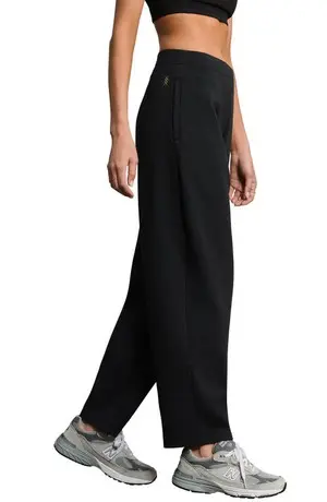 RHONE Dreamglow Barrel Leg Pants - Pure Black Heather