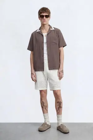 TWISTED TAILOR Huxley Revere Cotton Shirt