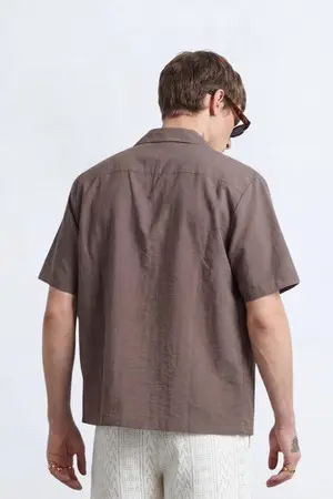 TWISTED TAILOR Huxley Revere Cotton Shirt