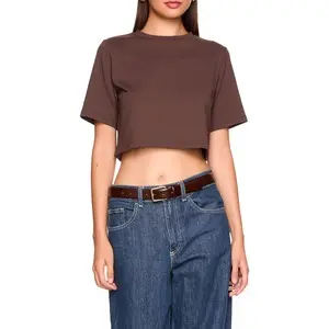 Susana Monaco Boxy Cropped T-shirt - Java