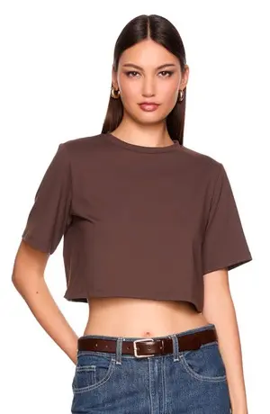Susana Monaco Boxy Cropped T-shirt - Java