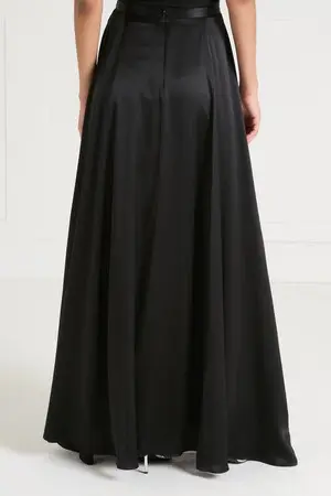 TEMPERLEY LONDON Amerie Satin Skirt - Black