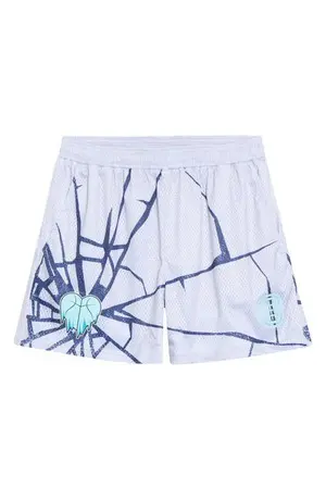 OVERTIME Cold Hearts Graphic Mesh Shorts