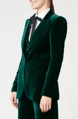 TEMPERLEY LONDON Clove Velvet Jacket - Emerald