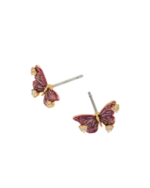 FABLE ENGLAND Eve Butterfly Stud Earrings