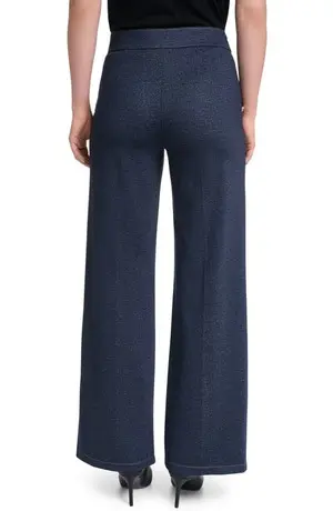 Karl Lagerfeld Paris Pull On Sailor Wide Leg Pants