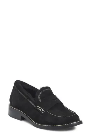 SOFFT Mara Ii Genuine Shearling Lined Loafer Black