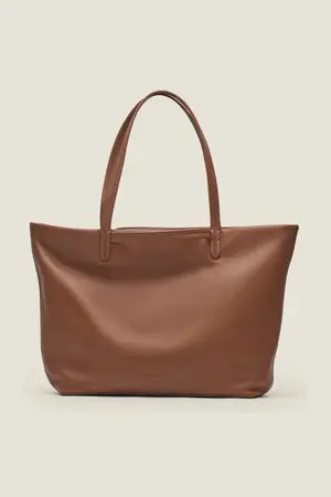 WOOL & OAK Rove Organized Leather Travel Tote - Sand