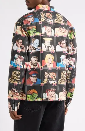 CRIMINAL DAMAGE X Street Fighter Ii Arcade Cotton Button-up Shirt