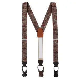 Trafalgar Paris Tapestry Silk Novelyt Button End Suspenders