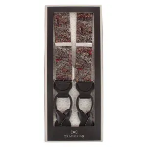 Trafalgar Paris Tapestry Silk Novelyt Button End Suspenders