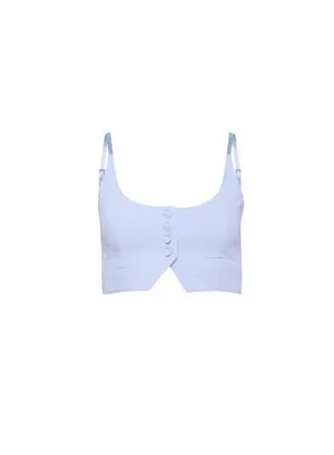 FLEUR DU MAL Tuxedo Cropped Vest